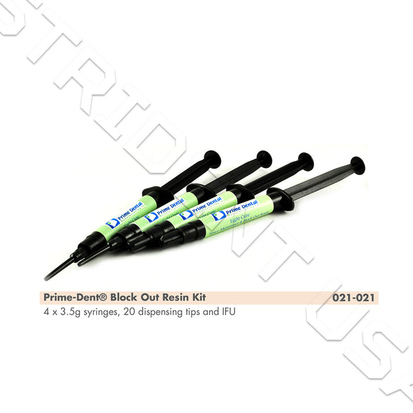 VLC Block Out Resin Material Kit 4 x 3.5g syringes – StriDent